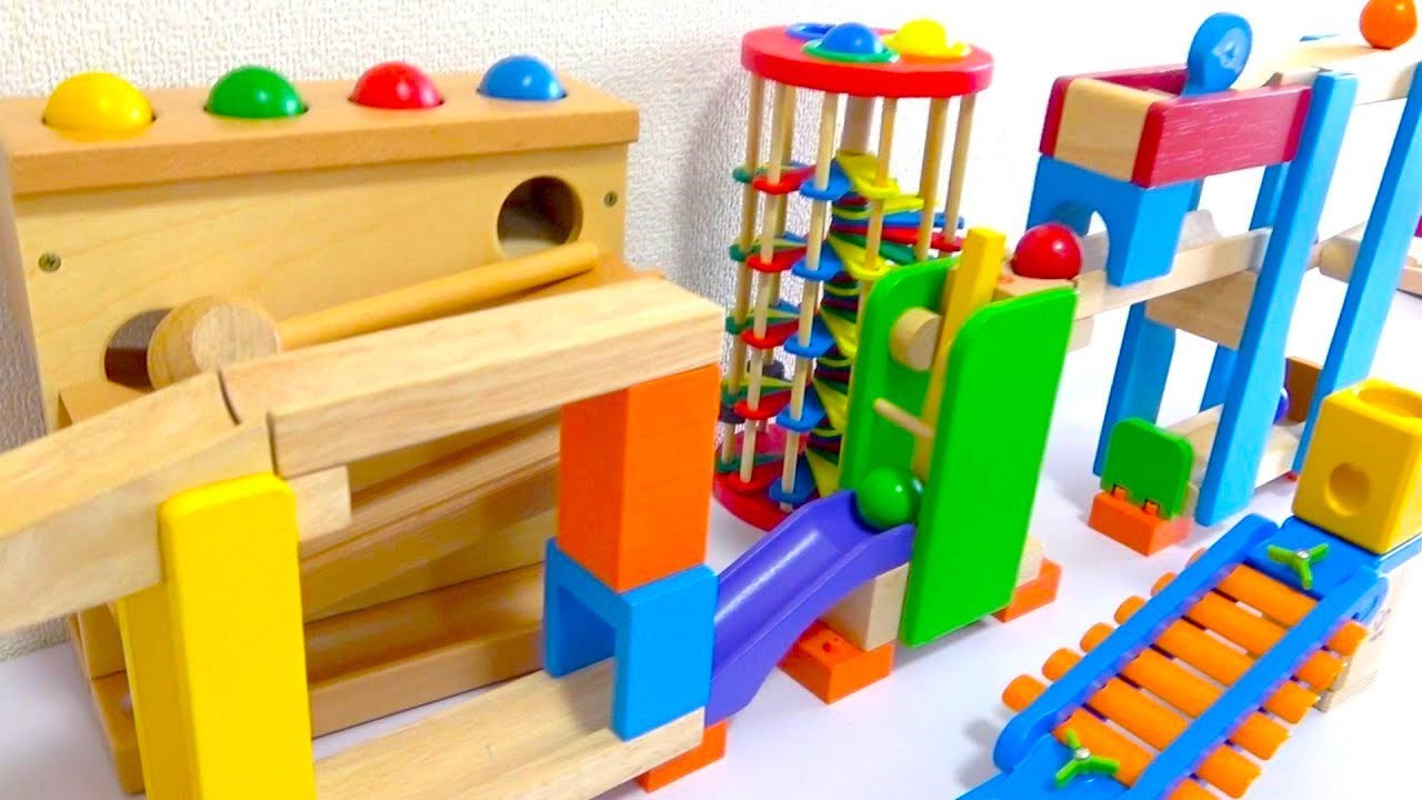 Marble Run Race☆4 colorful course,TrixTrack Wave Slope Compilation ...