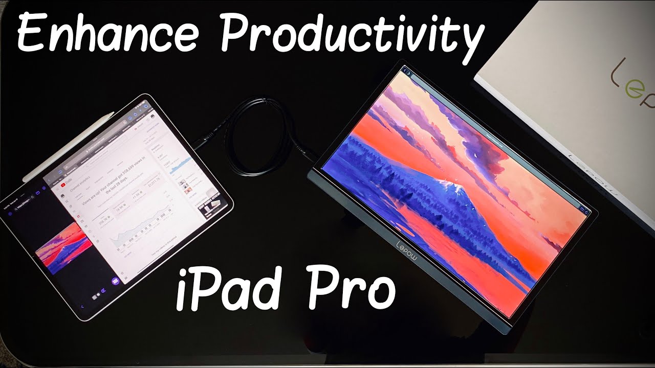 iPad Pro Productivity On The Go: Lepow Portable Monitor for iPadOS ...