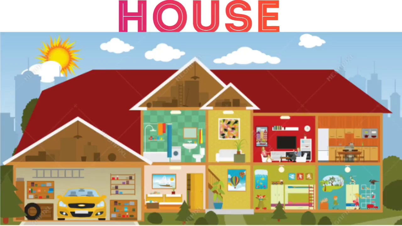 House vocabulary | Learn english in a simple way - YouTube