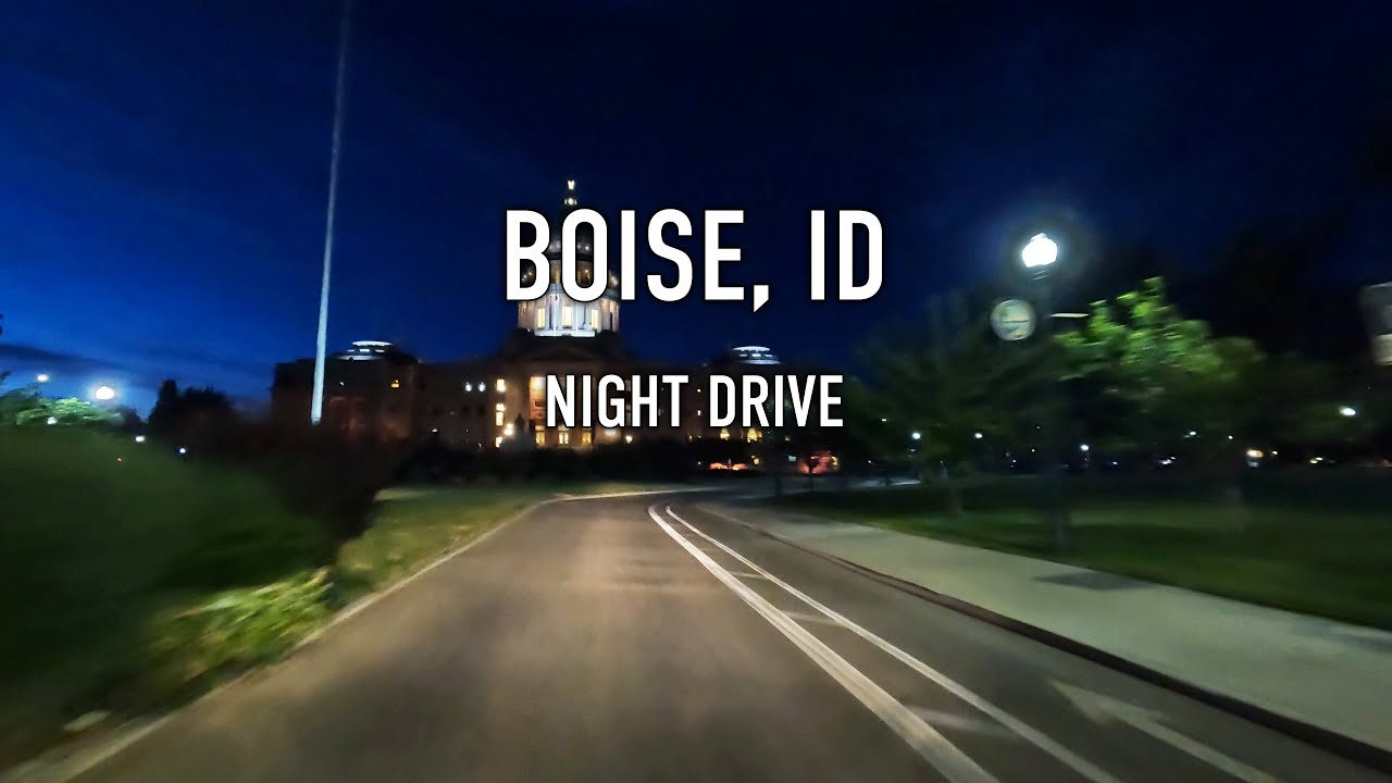 Boise Night Drive in 4K - YouTube