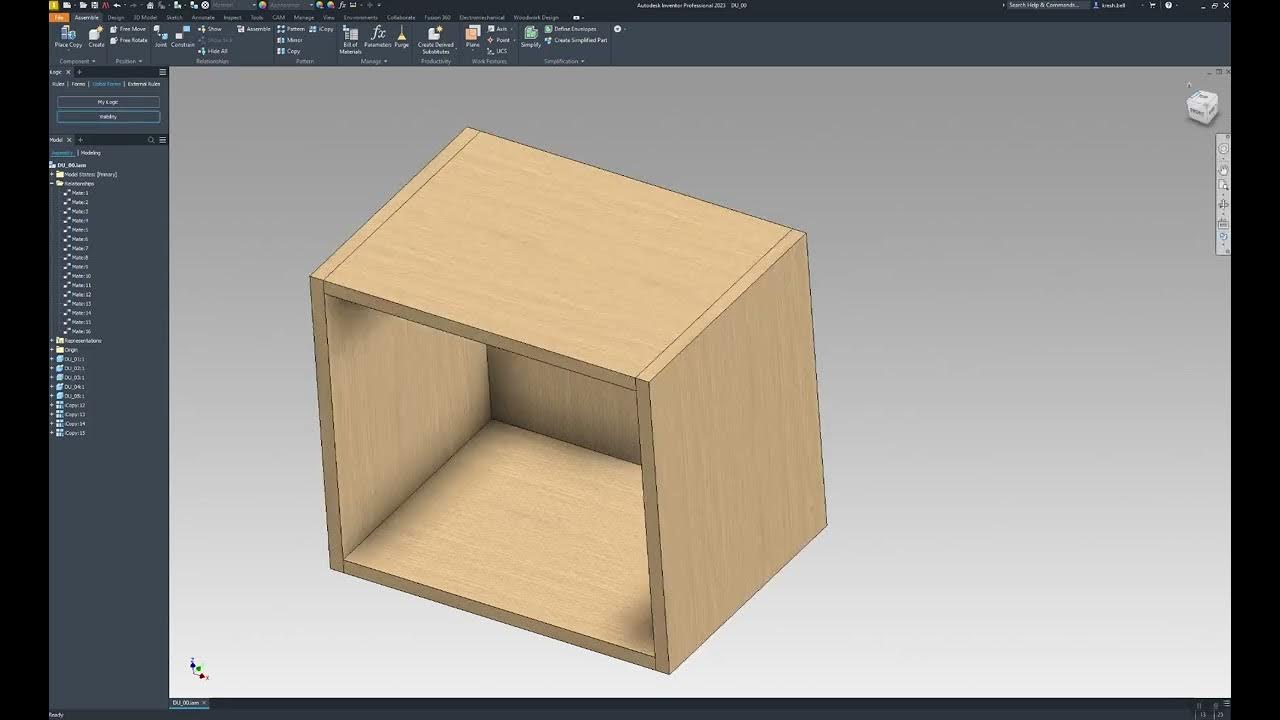 Autodesk Inventor & Woodwork for Inventor - YouTube