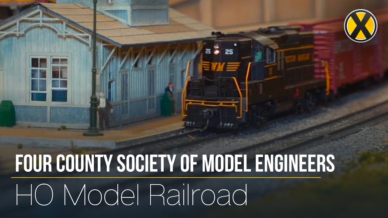 Four County Society of Model Engineers HO Scale Layout - YouTube
