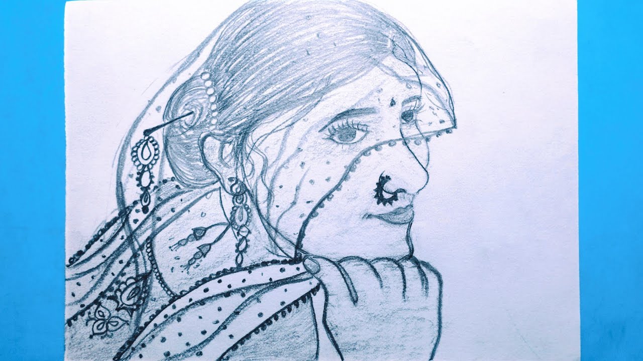 Beautiful women drawing step by step - YouTube