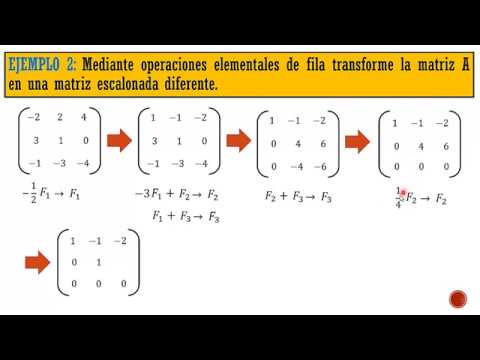 MATRICES ESCALONADAS - YouTube
