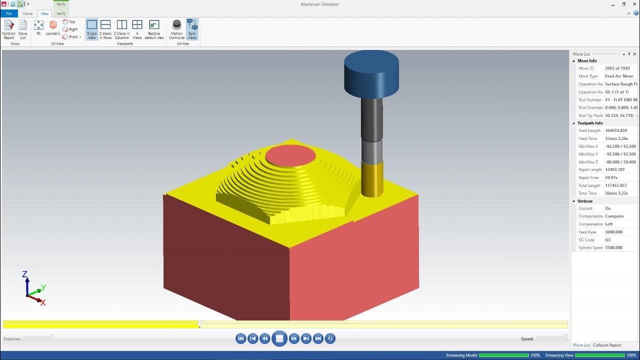 Mastercam - Toolpath 3D - Pocket 3D...Episode 1 - YouTube