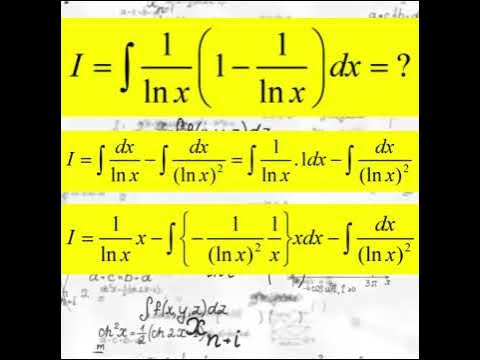 Integrate (1/ln x) (1-1/ln x) dx #math #jee #integration - YouTube
