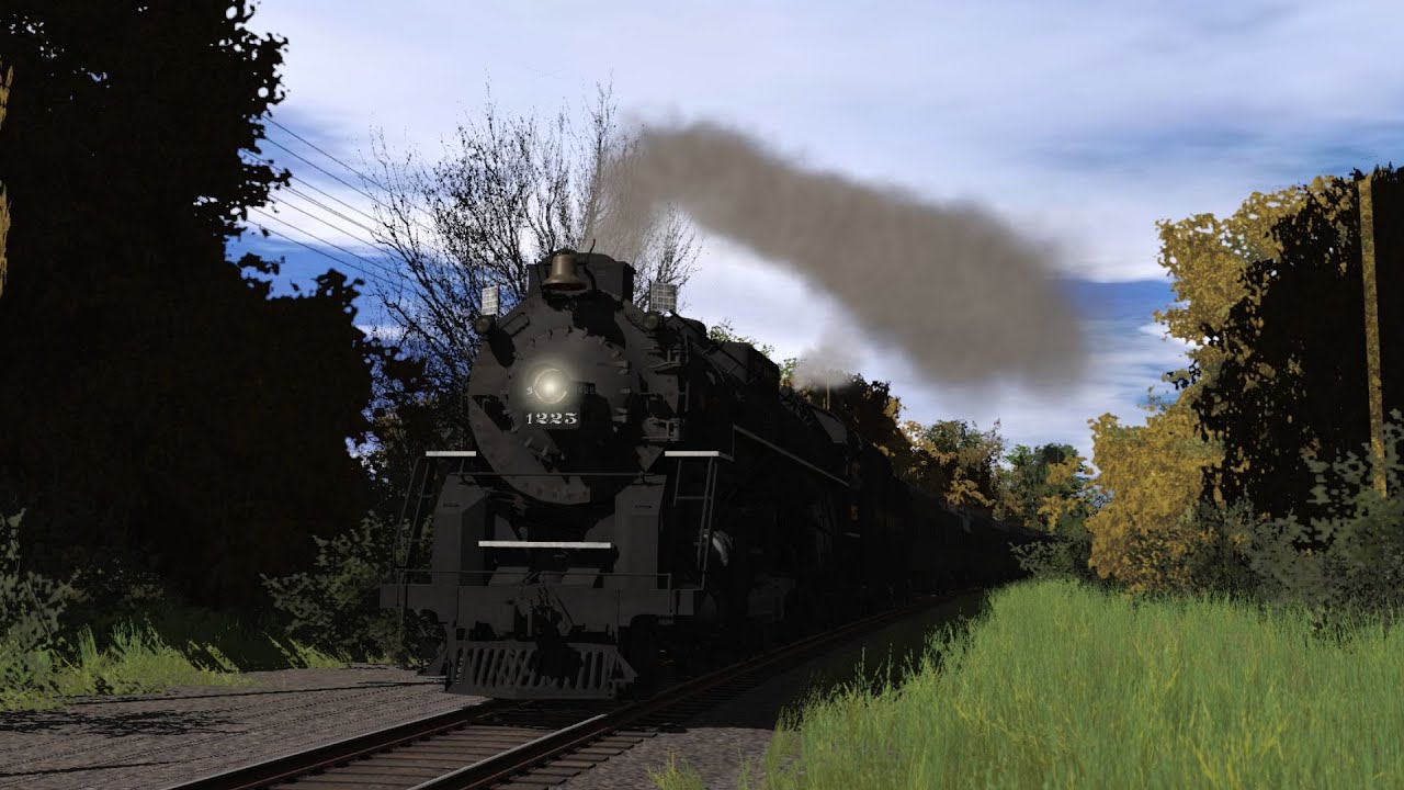 Trainz 2019: Pere Marquette 1225 rolling through Durand, MI - YouTube