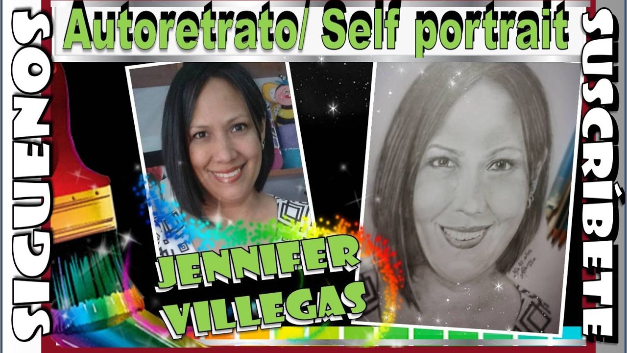 AUTORETRATO/ Self portrait Jennifer Villegas (Dibujando en escala de ...
