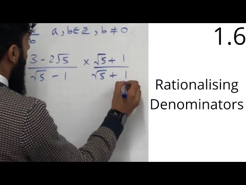 Edexcel AS Maths : 1.6 Rationalising Denominators - YouTube