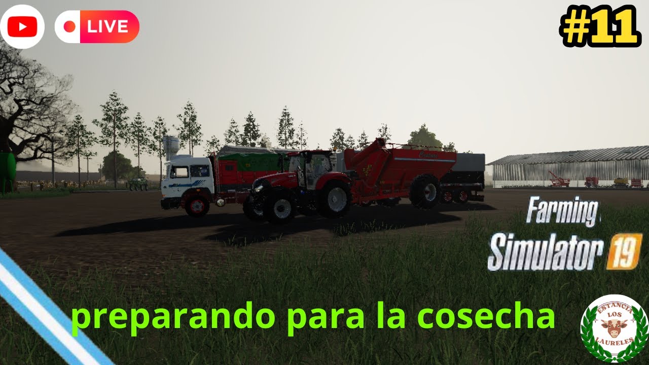 #11 - FS19 campo vida real /hoy preparamos las makinas seviene campaña ...