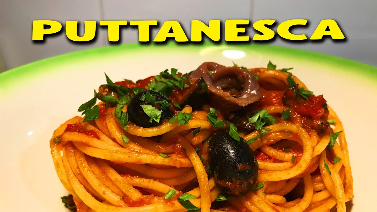 Receita de ESPAGUETE À PUTANESCA - SPAGHETTI ALLA PUTTANESCA - YouTube