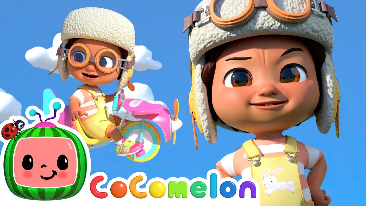 Nina's Airplane Song! | CoComelon Nursery Rhymes and Kids Songs | Fun ...