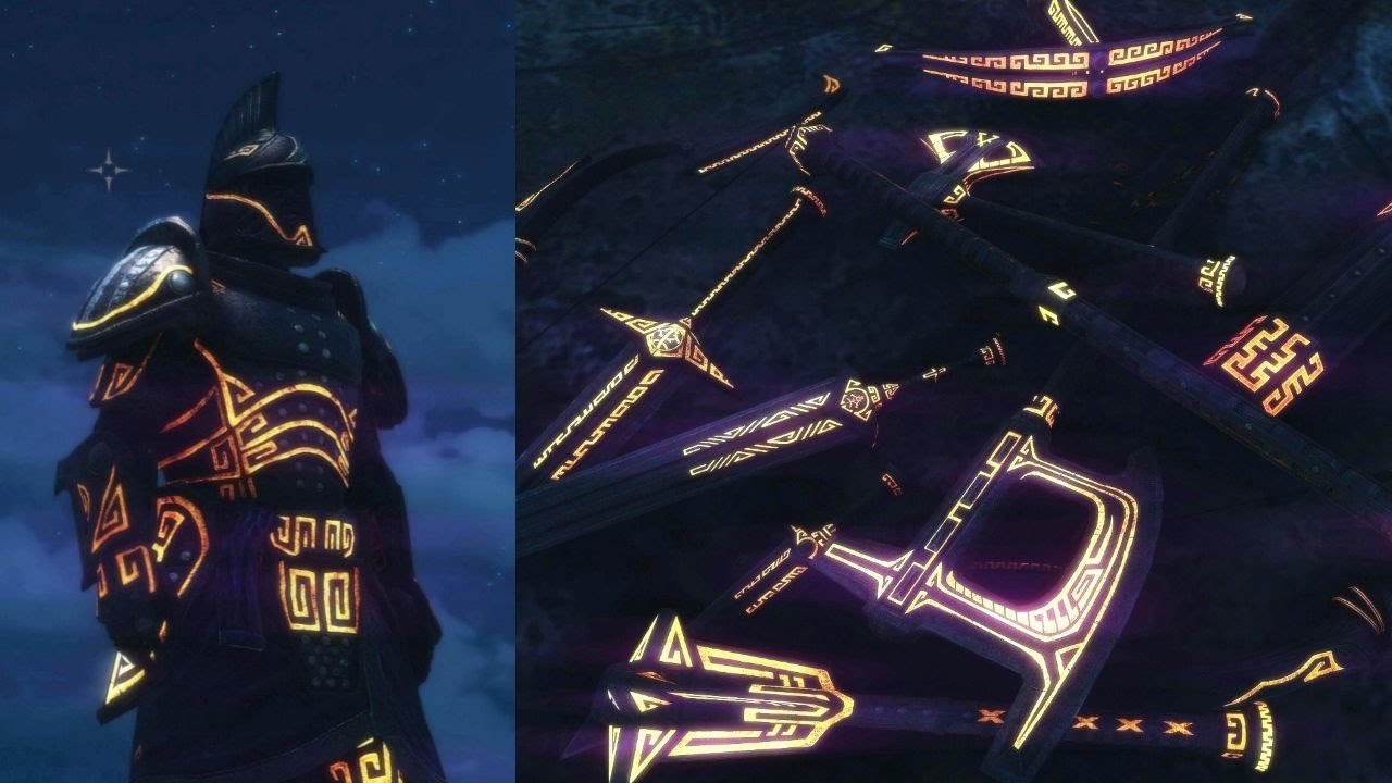 Dwemer armor & weapons glowing retexture | Skyrim mod - YouTube