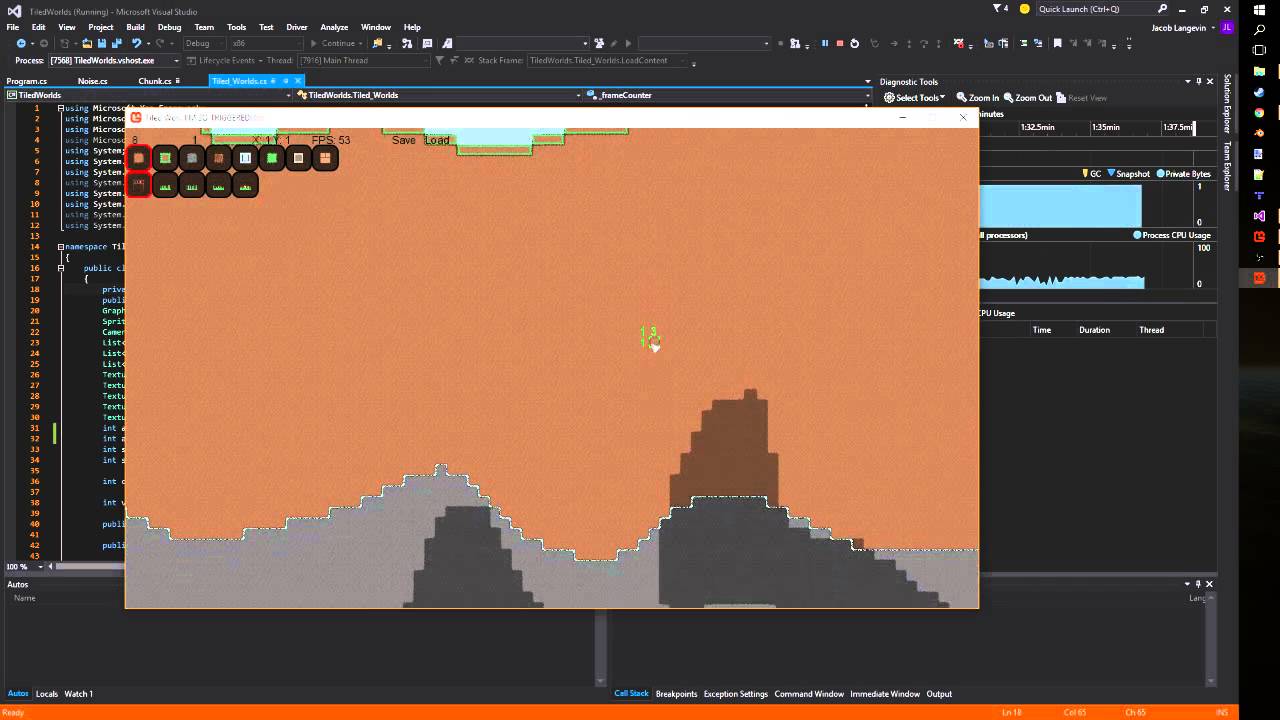 40,000,00 Tiles monogame - YouTube
