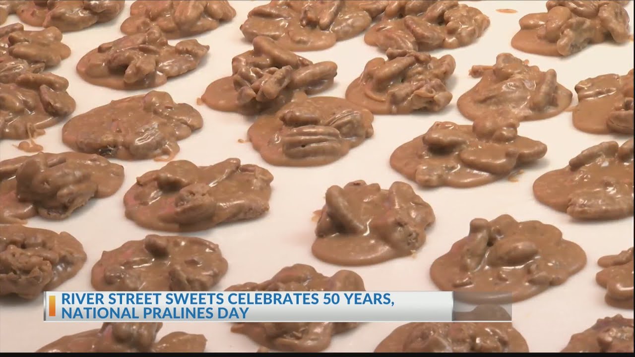 River Street Sweets celebrates 50 years, National Pralines Day - YouTube