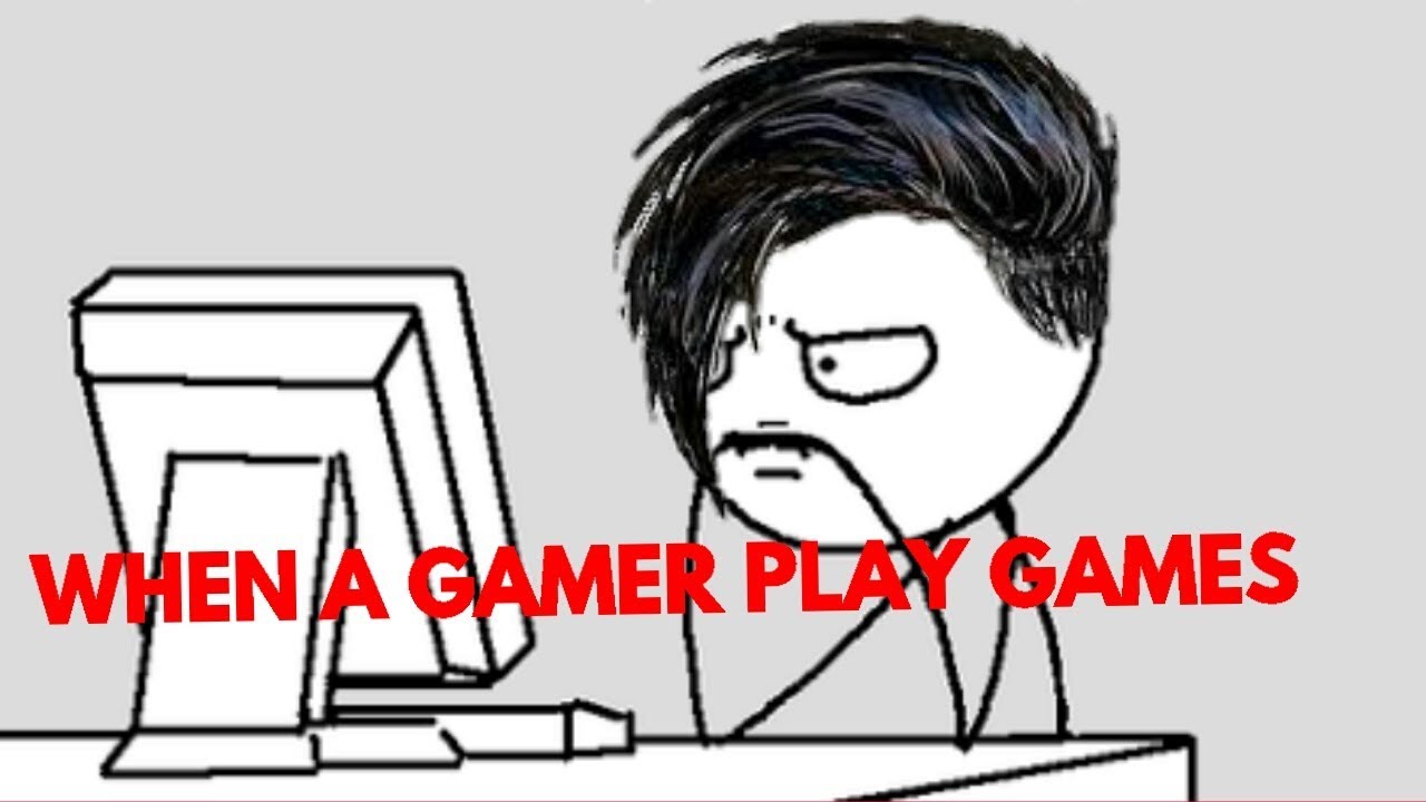when a gamer play games - YouTube