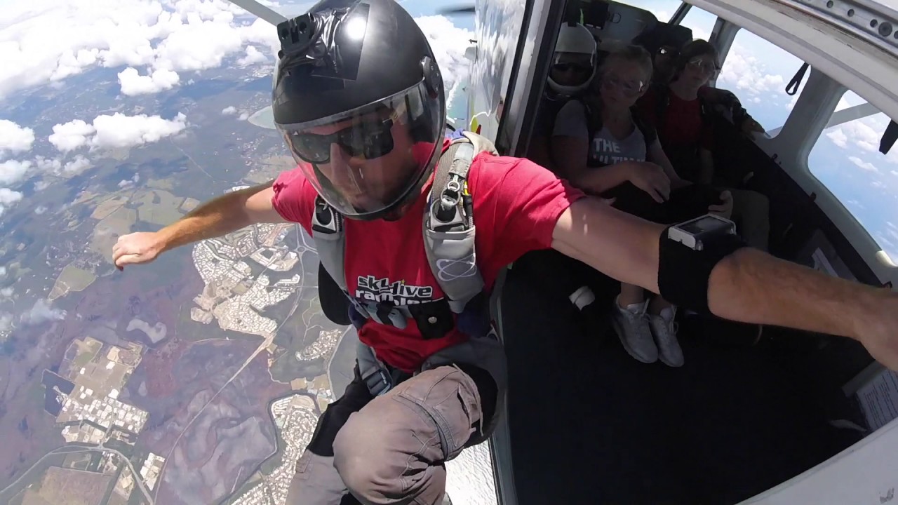 Love of skydiving and music - YouTube