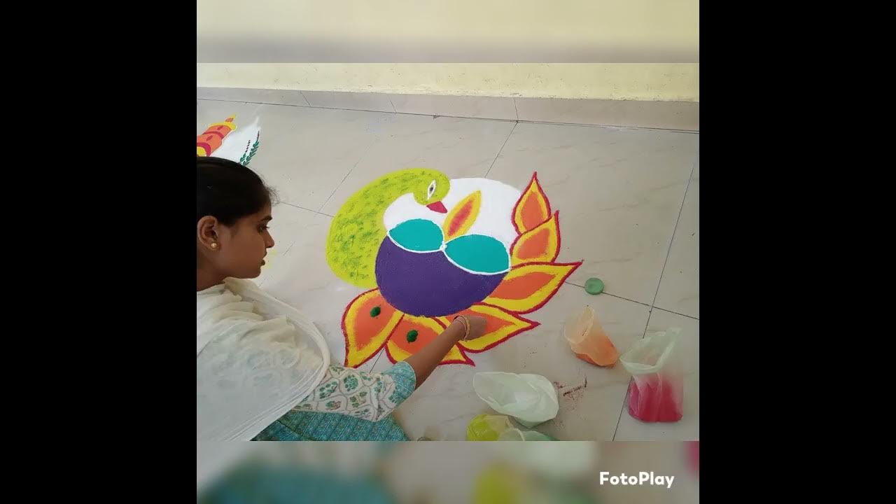 Little Star School - Rangoli Competition for the Parents 23-24 - YouTube