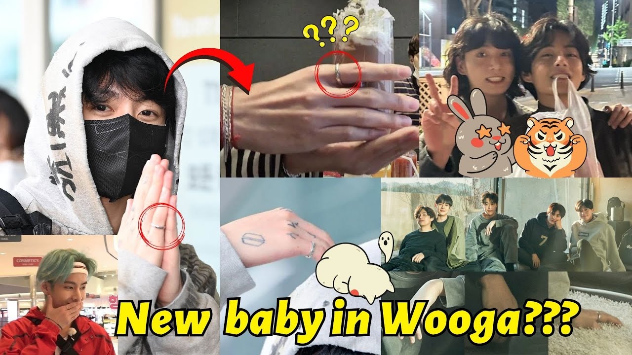 Jungkook was wearing Taehyung's ring..or..?? The Wooga Squad has 2 ...