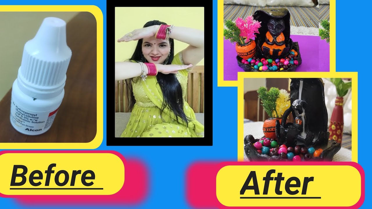 Waste Materials craft... Handmade Craft..!! Eye Drops k Weast Material ...