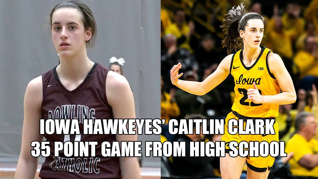 IOWA HAWKEYES' Caitlin Clark 35 Point Game as a Sophomore in High ...