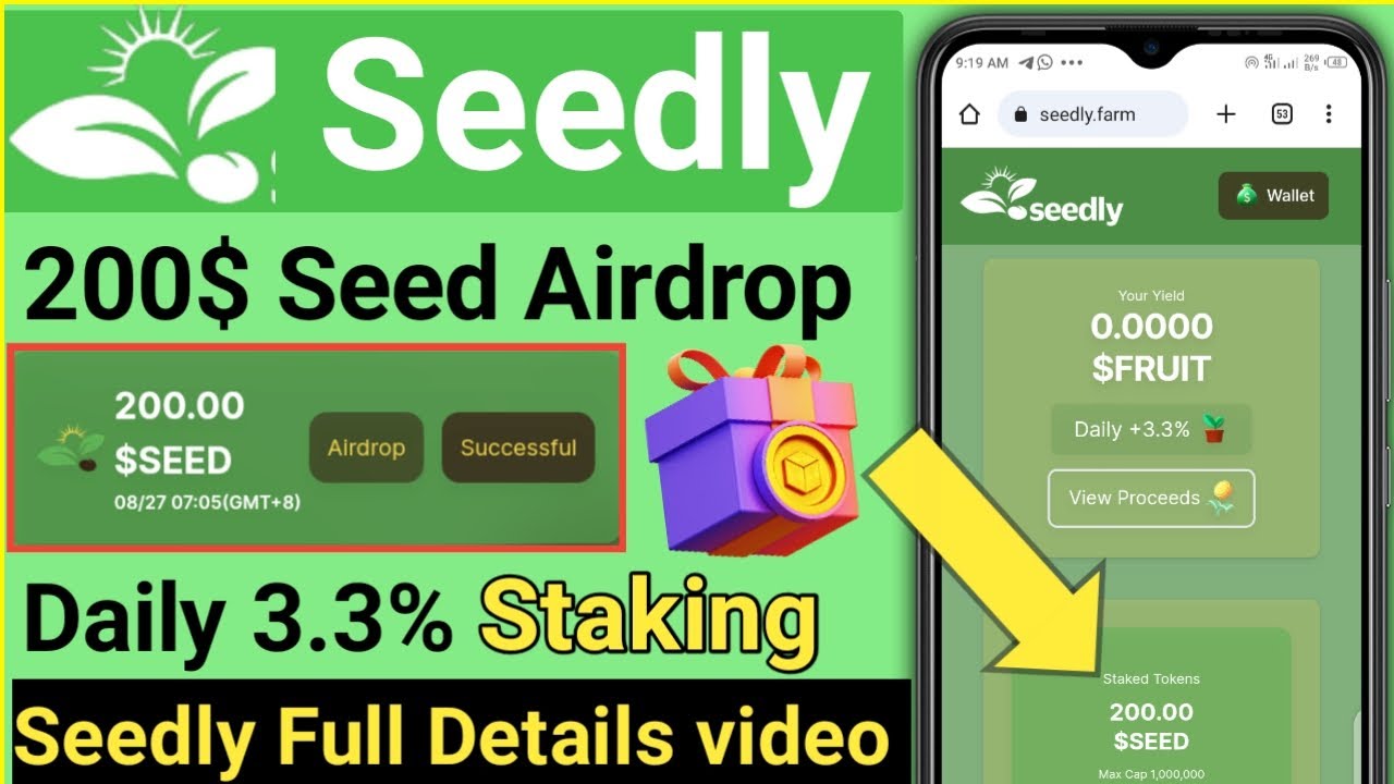 Seedly|| Seedly Airdrop|| Seedly 200$ Claim|| Seedly Staking|| Seedly ...