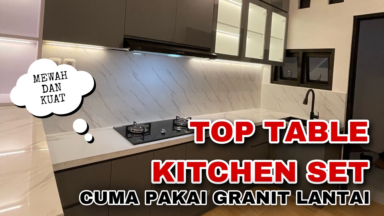 How to Make Kitchen Top Table with Granit Tile - YouTube