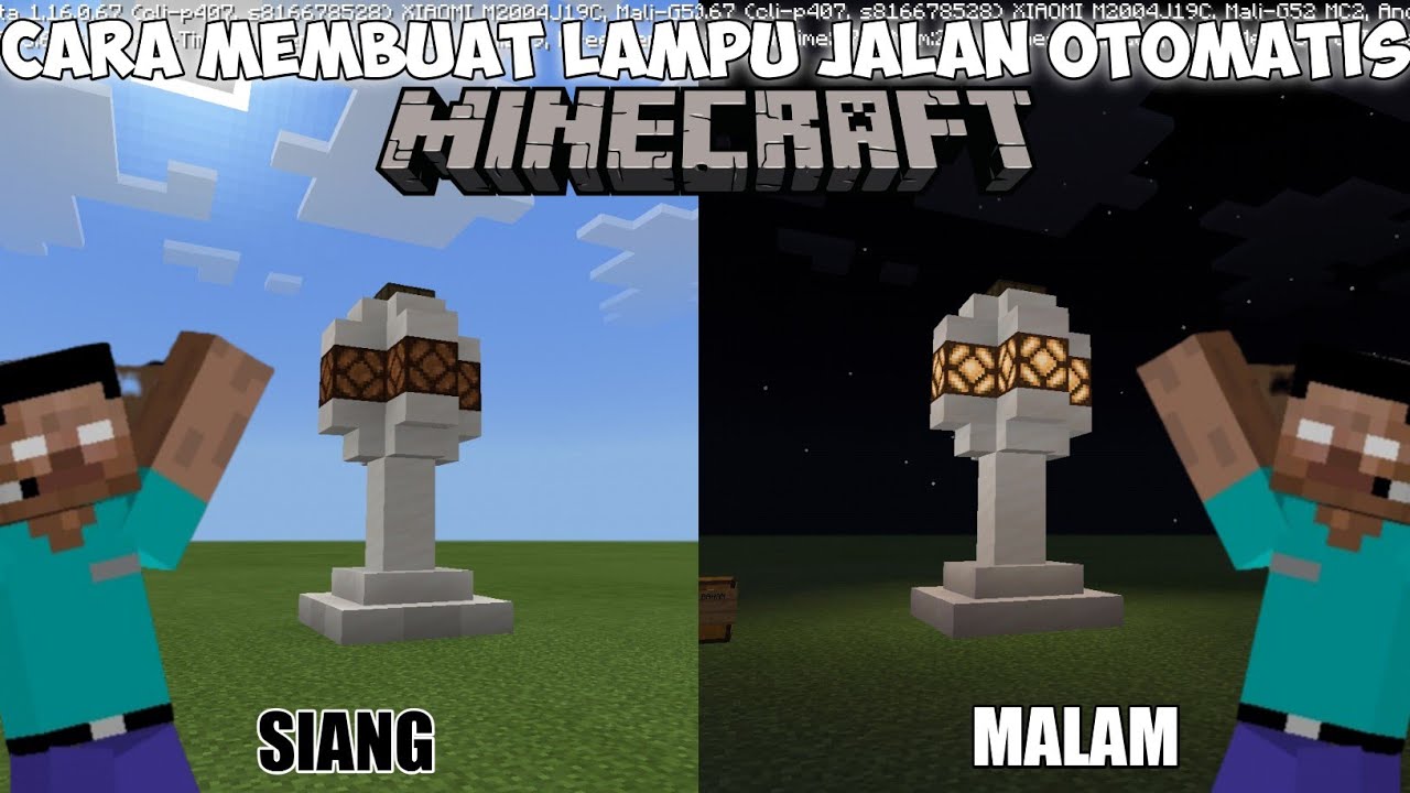 Cara Membuat Lampu Jalan Otomatis Di-MINECRAFT - YouTube