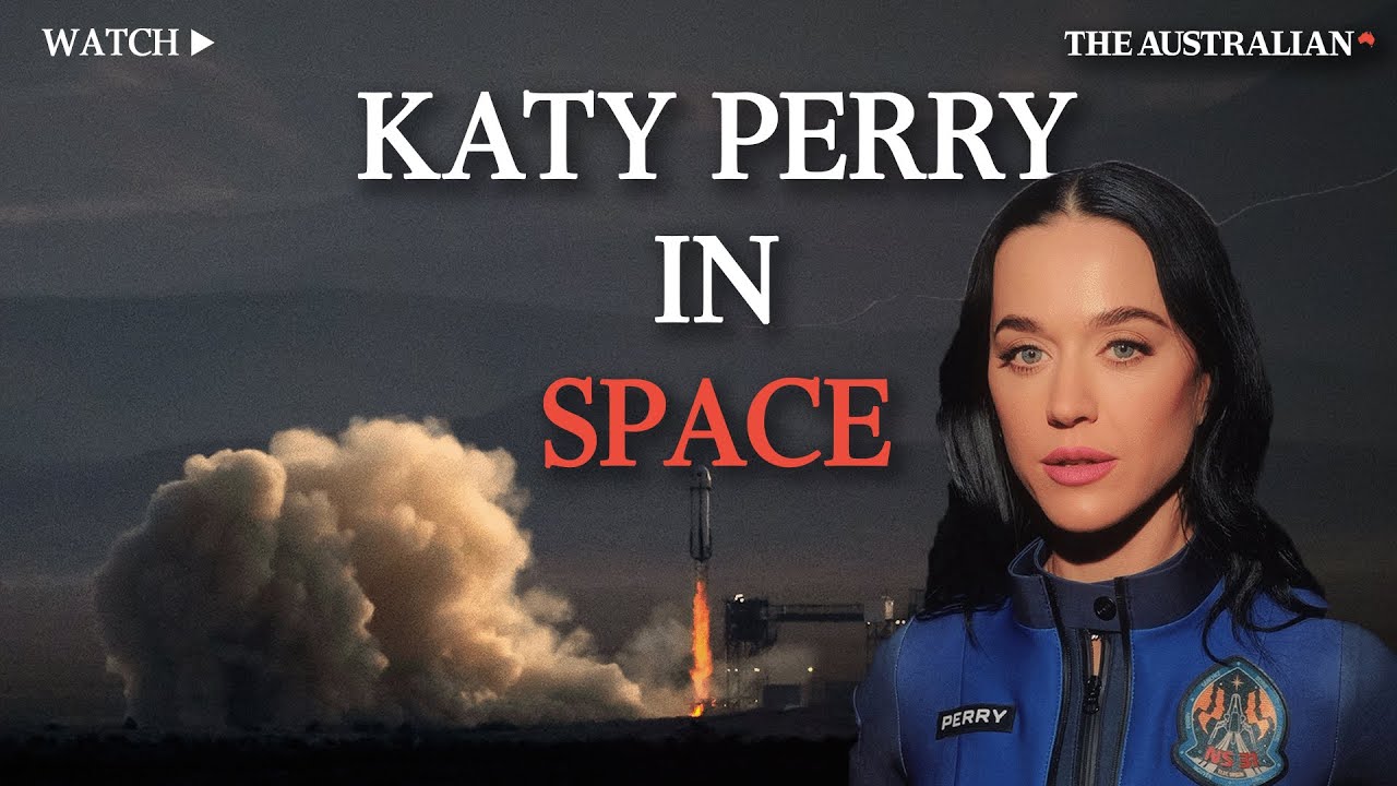 Katy Perry launches into space with all-female Blue Origin crew - YouTube