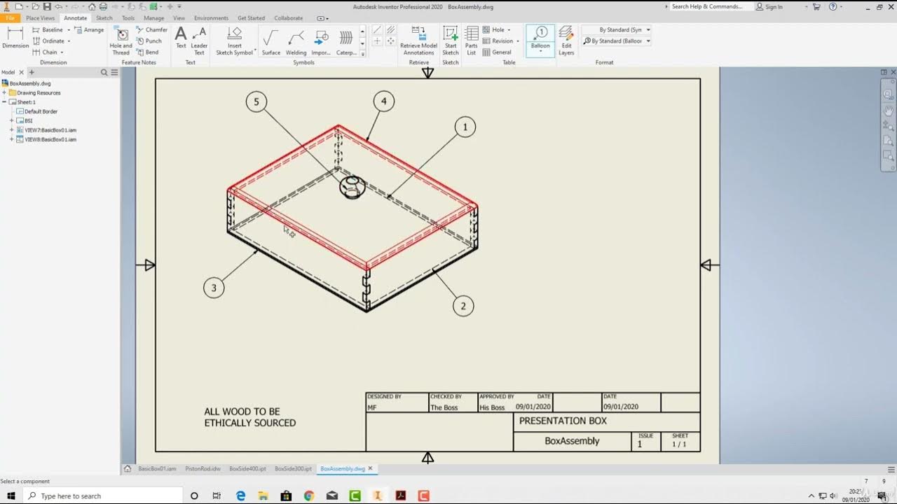 36 Drawings & Annotation 04 | AutoDesk Inventor Complete Learning Tutorials - YouTube