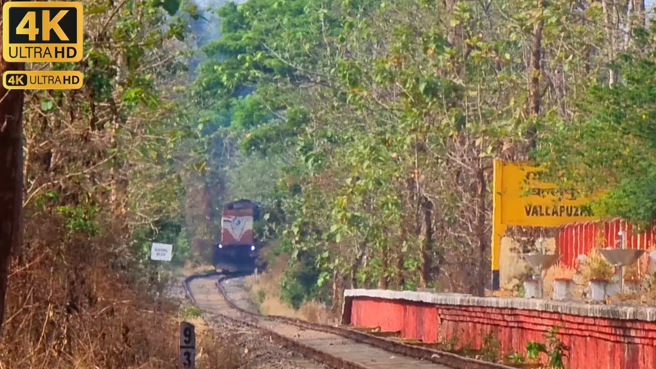 Super Curve Zoom Shot at Vallapuzha Railway Station | Indian Railways ...