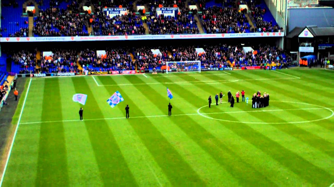 Ipswich Town unveiling the new Sir Alf Ramsey Stand V Barnsley - YouTube