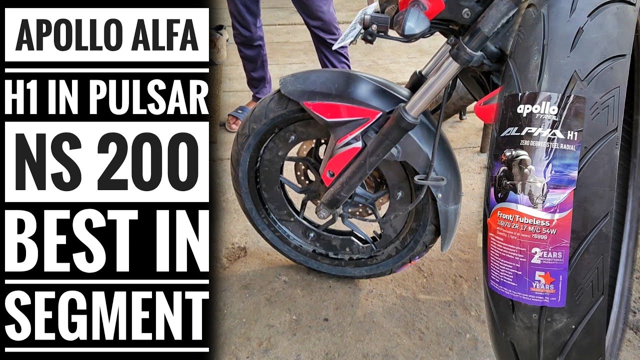 Apollo Alfa H1 in Pulsar ns 200 | tyre size upgraded | 110/70/r17 | Ns ...
