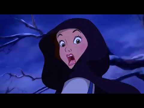 Disney Beauty and the Beast (1991) - The beast saves Belle from the Wolves 
