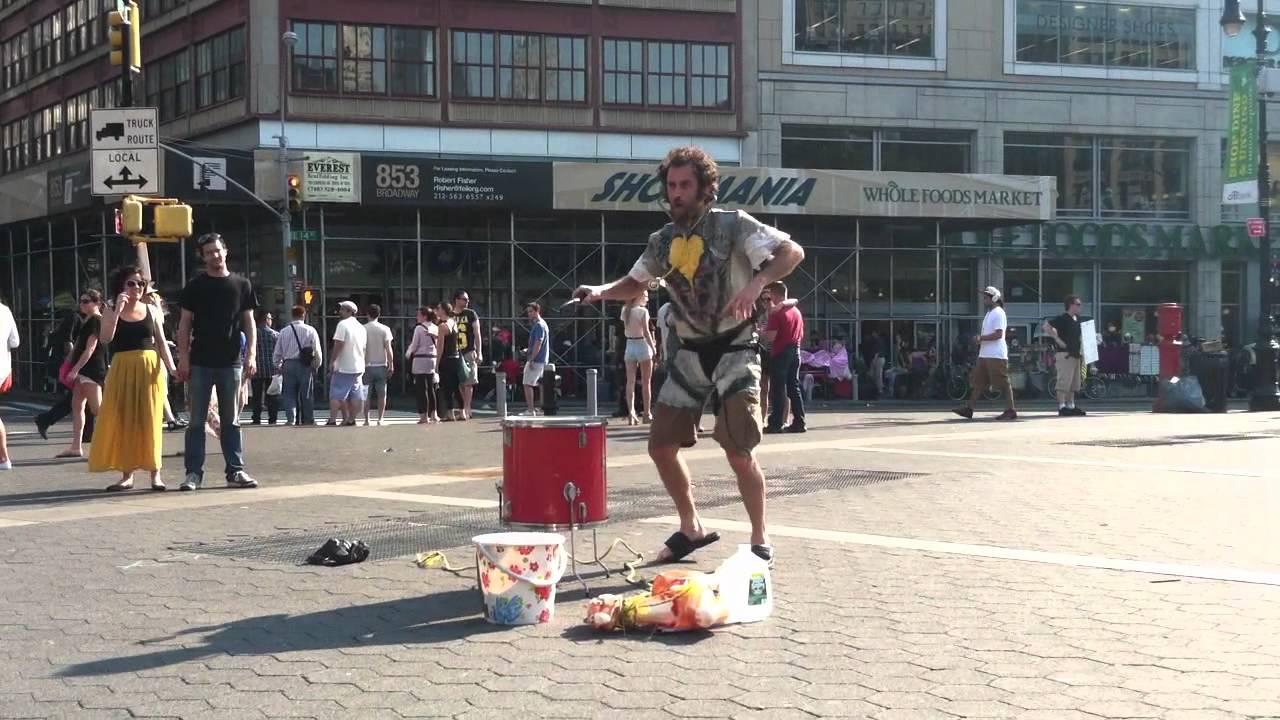 Bugged Out Union Square Performer - YouTube
