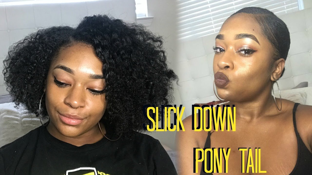 From Afro to Slick Down on 4c hair - YouTube