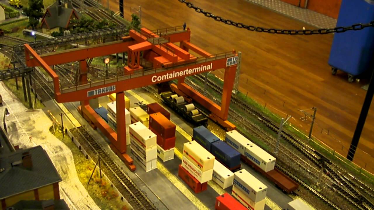 Scale TT 1:120 container crane - YouTube