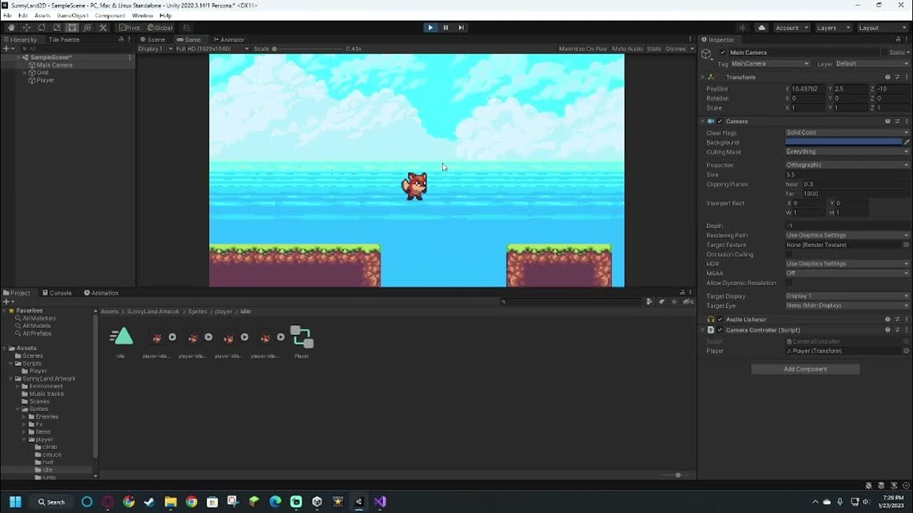 [Being Remade for Better Learning/Video Quality] Sunny Land 2D | Unity Tutorial | #2 - YouTube