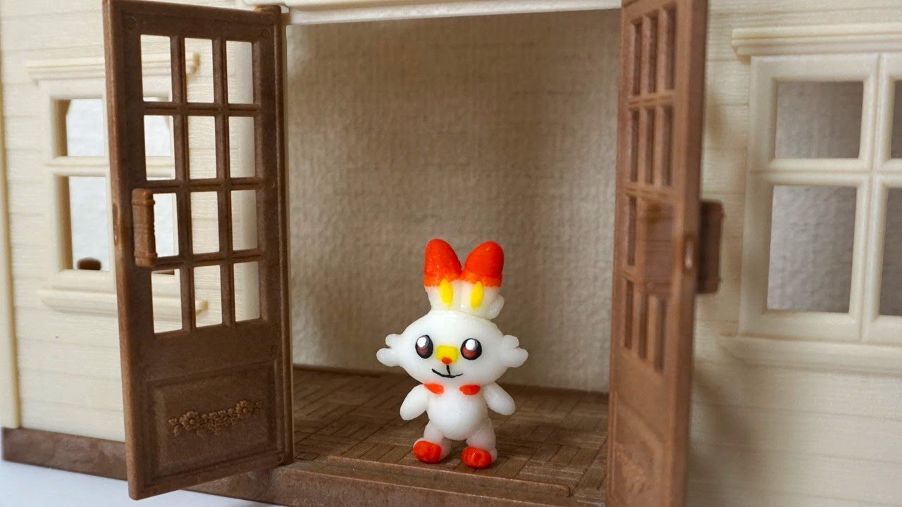 ポケモンのヒバニー♪現実的すぎるハンドメイド～樹脂粘土編～素人がチャレンジ！Pokemon Scorbunny clay - YouTube