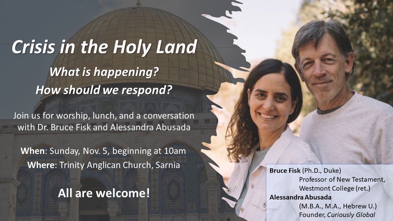 Trinity Live Stream: November 5, 2023, 12:15 pm, Crisis in the Holy ...