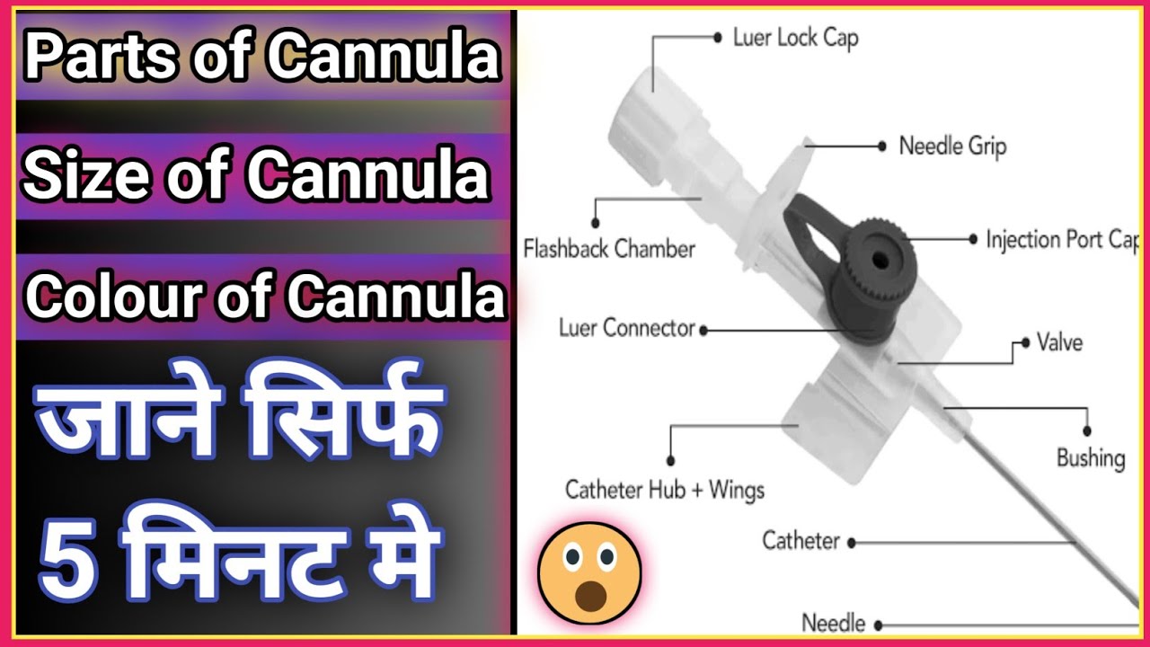 Parts of Cannula| Size & Colour of cannula| Types of cannula #cannula # ...