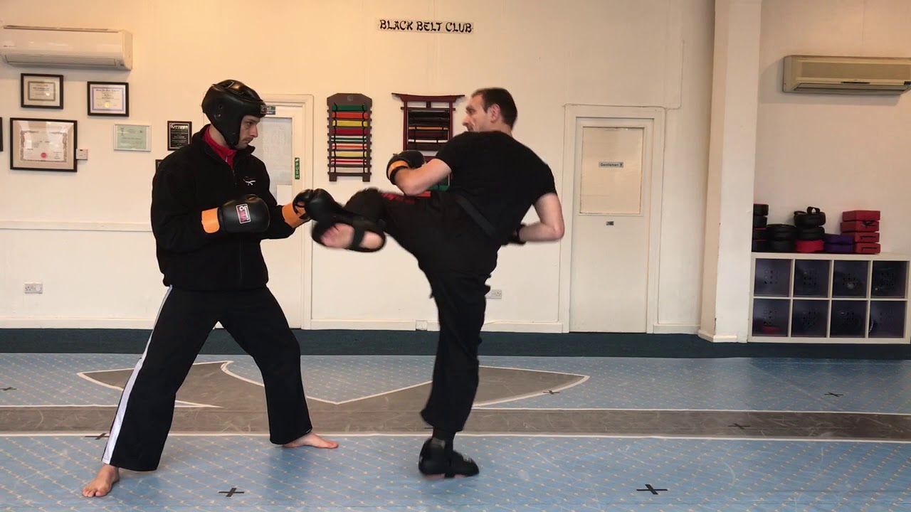 Sparring - Back fist Round Kick combination - Gannon's Martial Arts ...