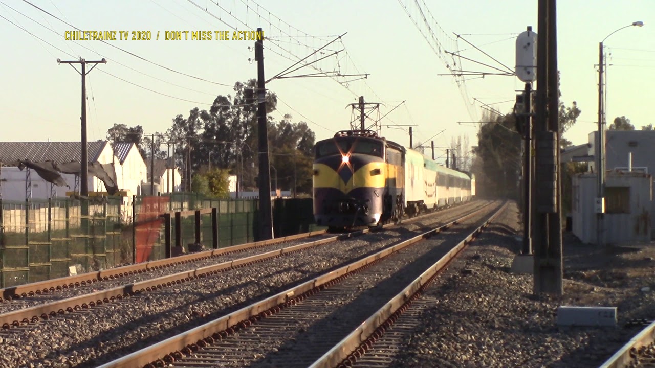 (CHILE) LOCOMOTORA E3209 CON EL SERVICIO ALAMEDA - PELEQUEN - YouTube