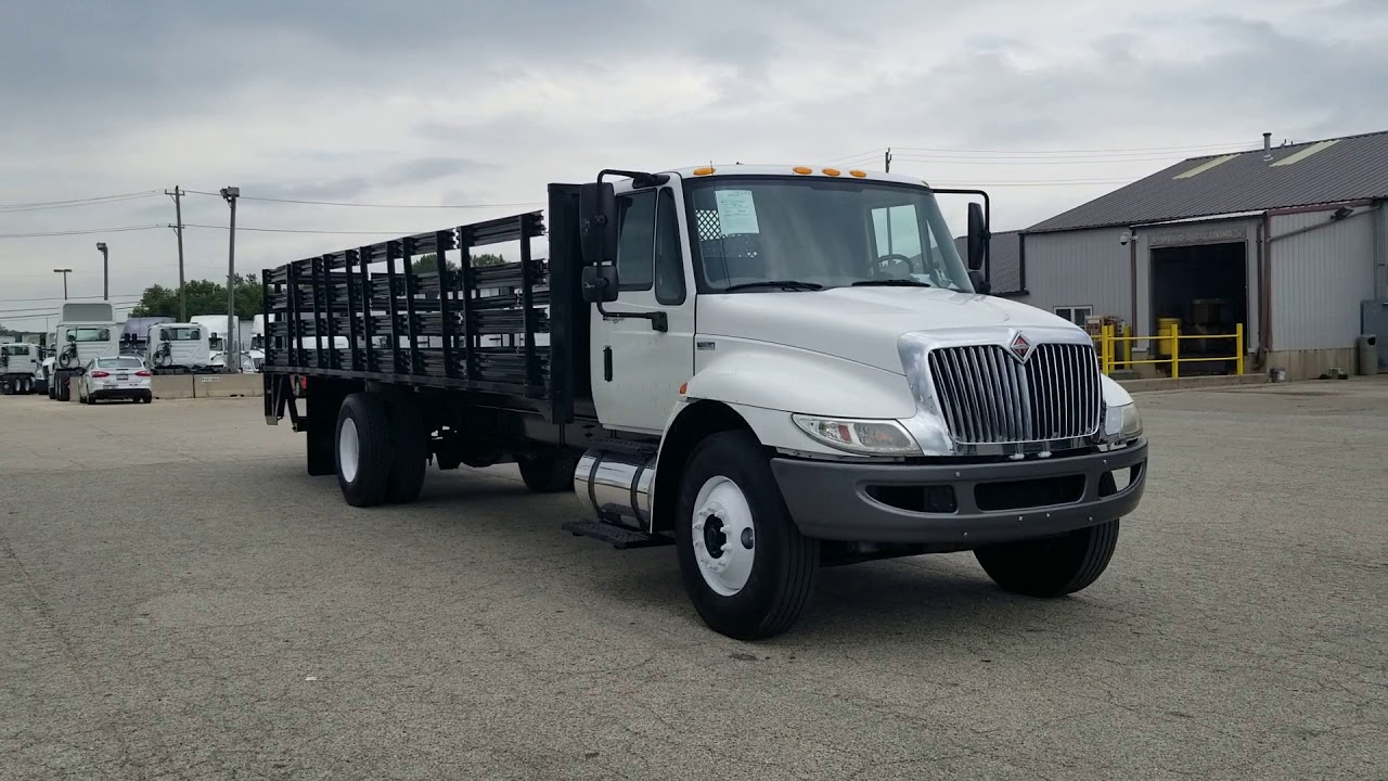 2012 International 26ft Stake Bed - YouTube