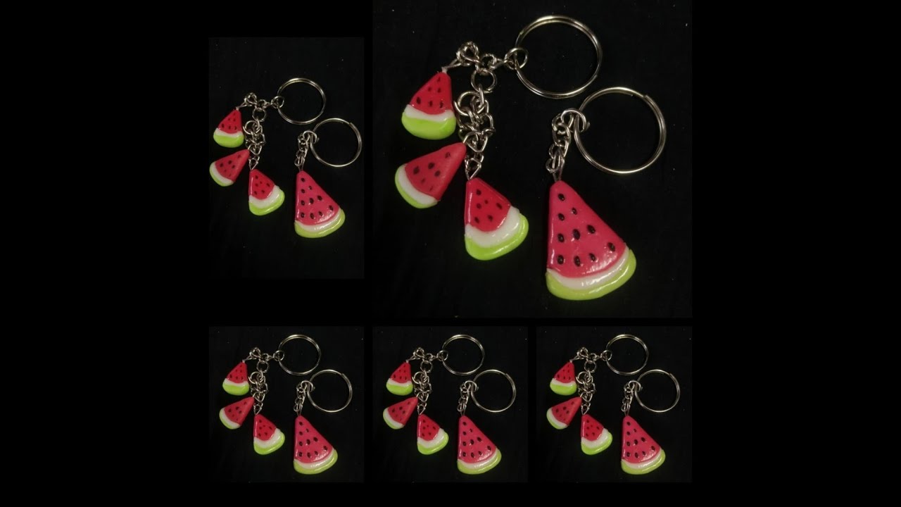 DIY Key Chain/Using Clay/Easy Craft for Beginners - YouTube