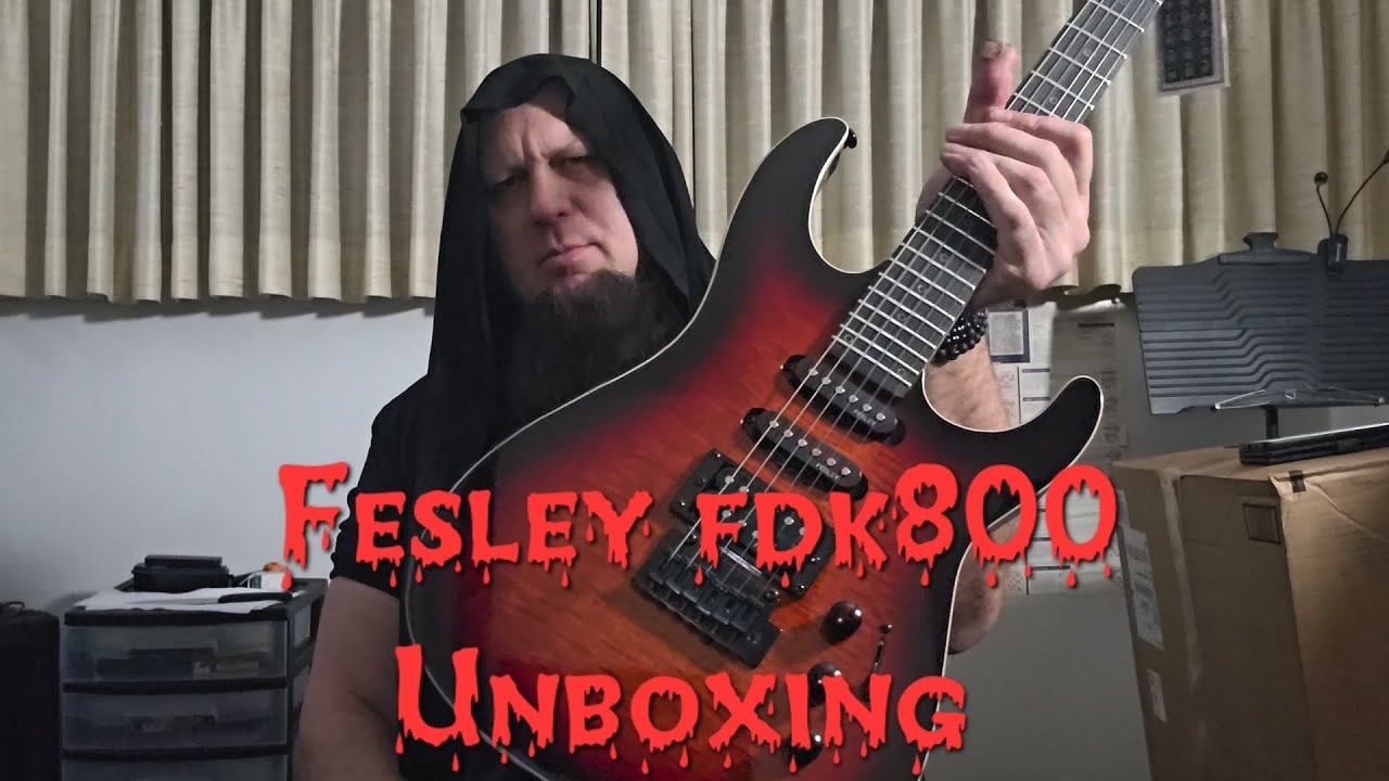 fesley fdk800 guitar unboxing! - YouTube