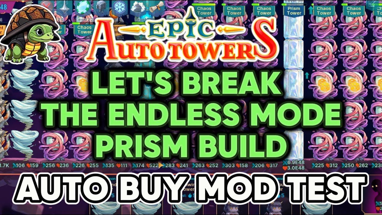 Let's Break The Endless Mode With The Pirsm, Auto Buy Mod Test| Epic ...