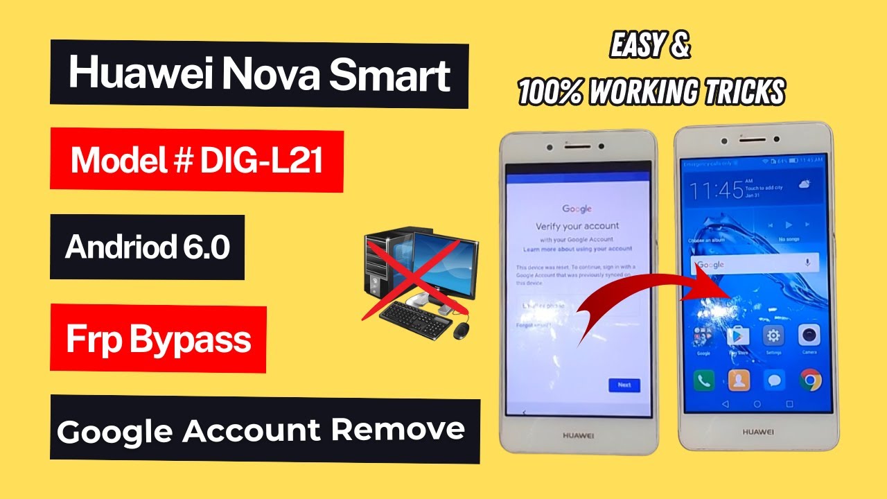 Huawei Nova Smart (DIG-L21) frp bypass || Huawei Enjoy 6S Google bypass ...
