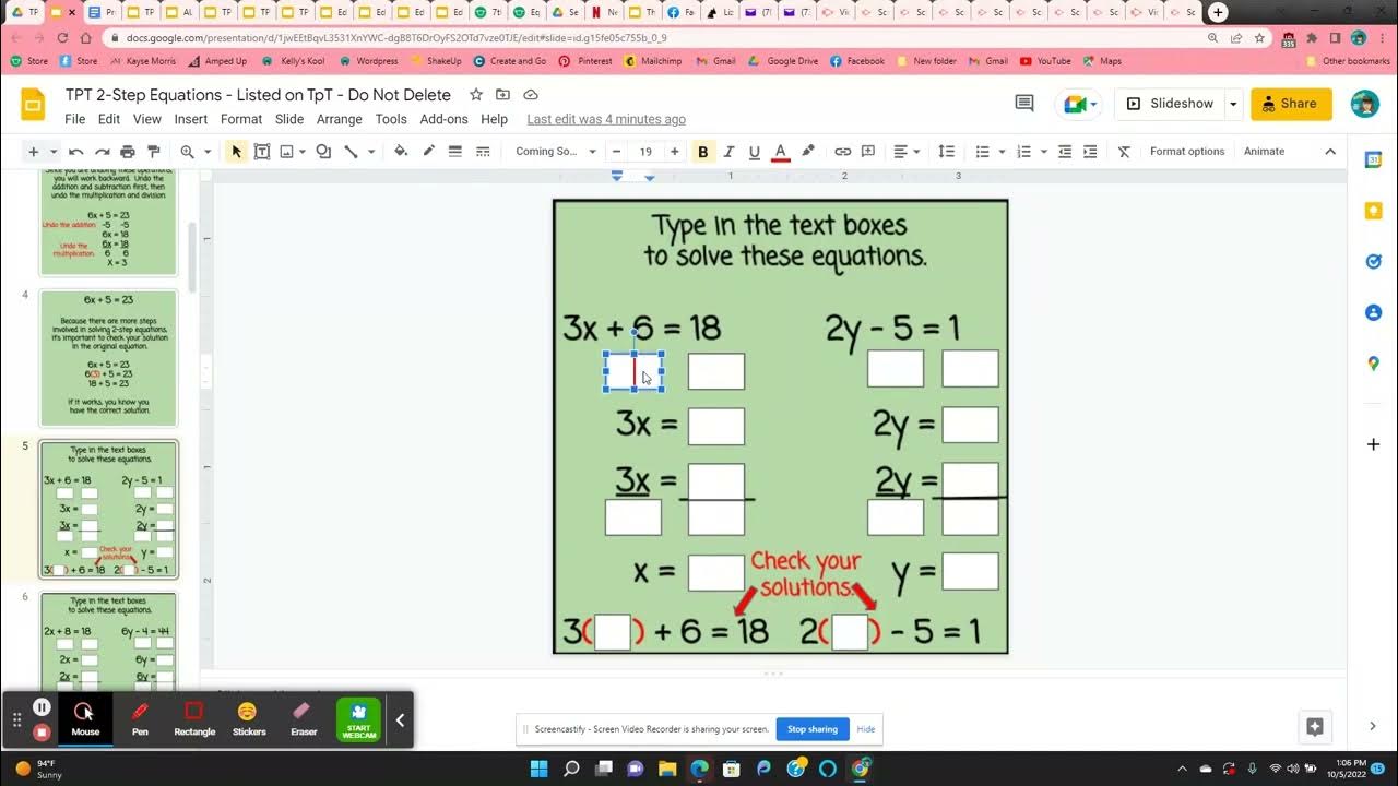 Algebra 2-Step Equations - Digital Lesson - YouTube