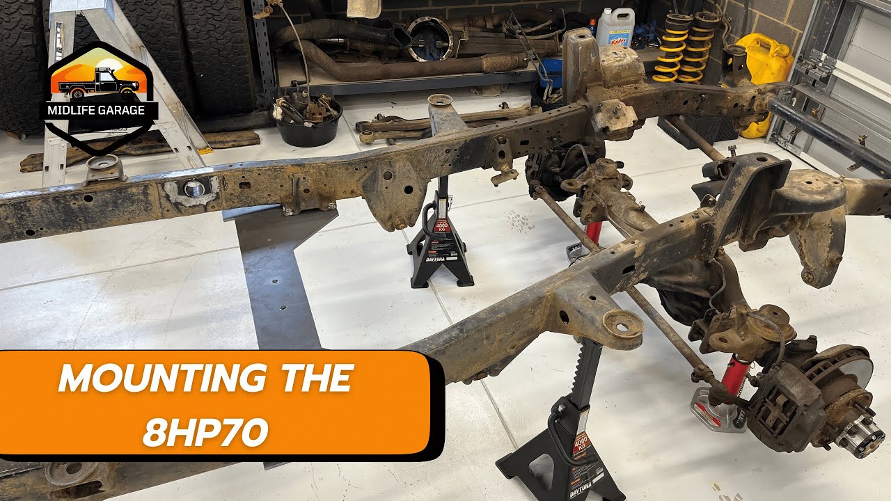 Mounting Transmission into Chassis with New Mount - YouTube
